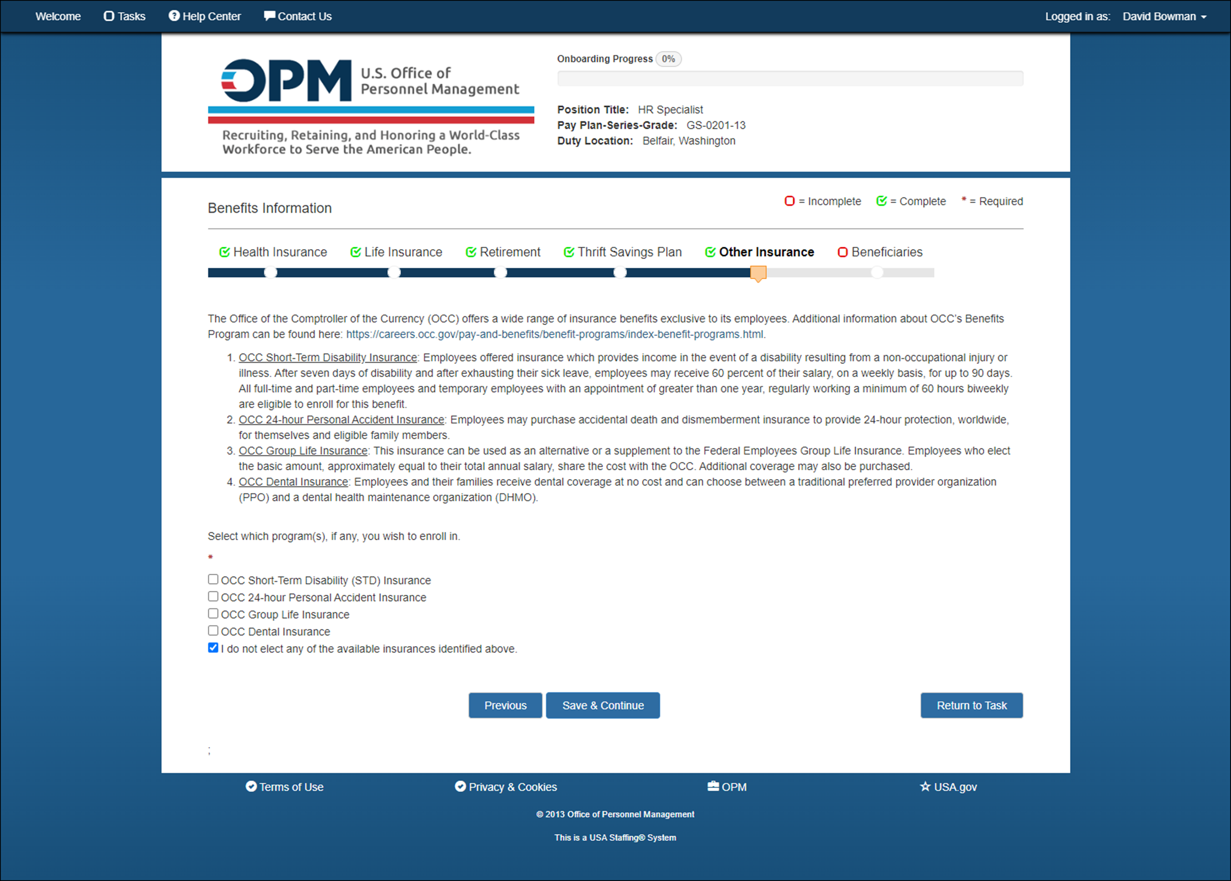 Benefits Information - Other Insurance Overview – New Hire